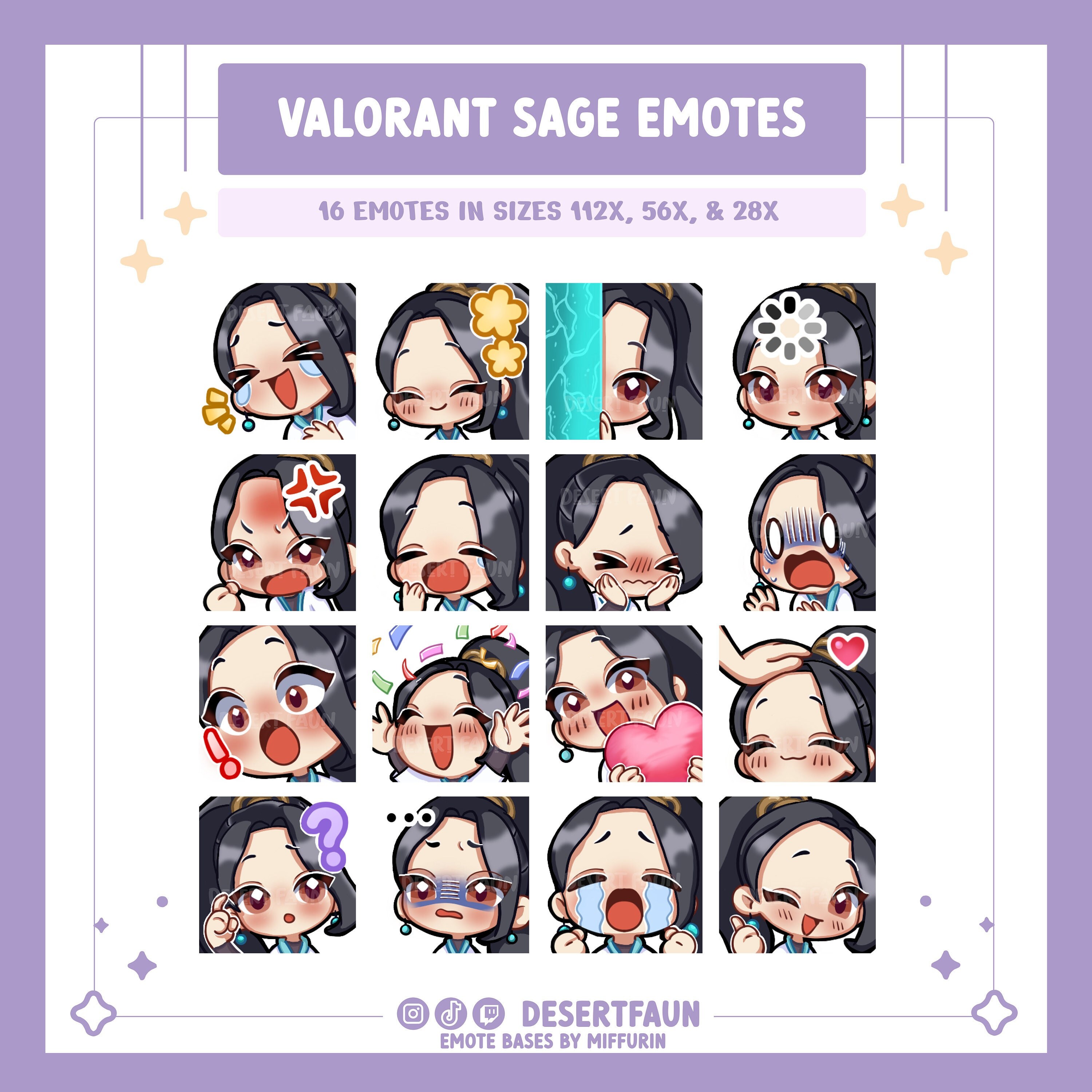 Valorant Sage Emotes - Twitch, Discord, Youtube - Etsy