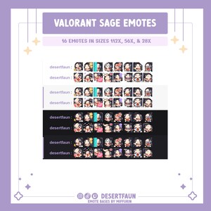 Valorant Sage Emotes - Twitch, Discord, Youtube - Etsy