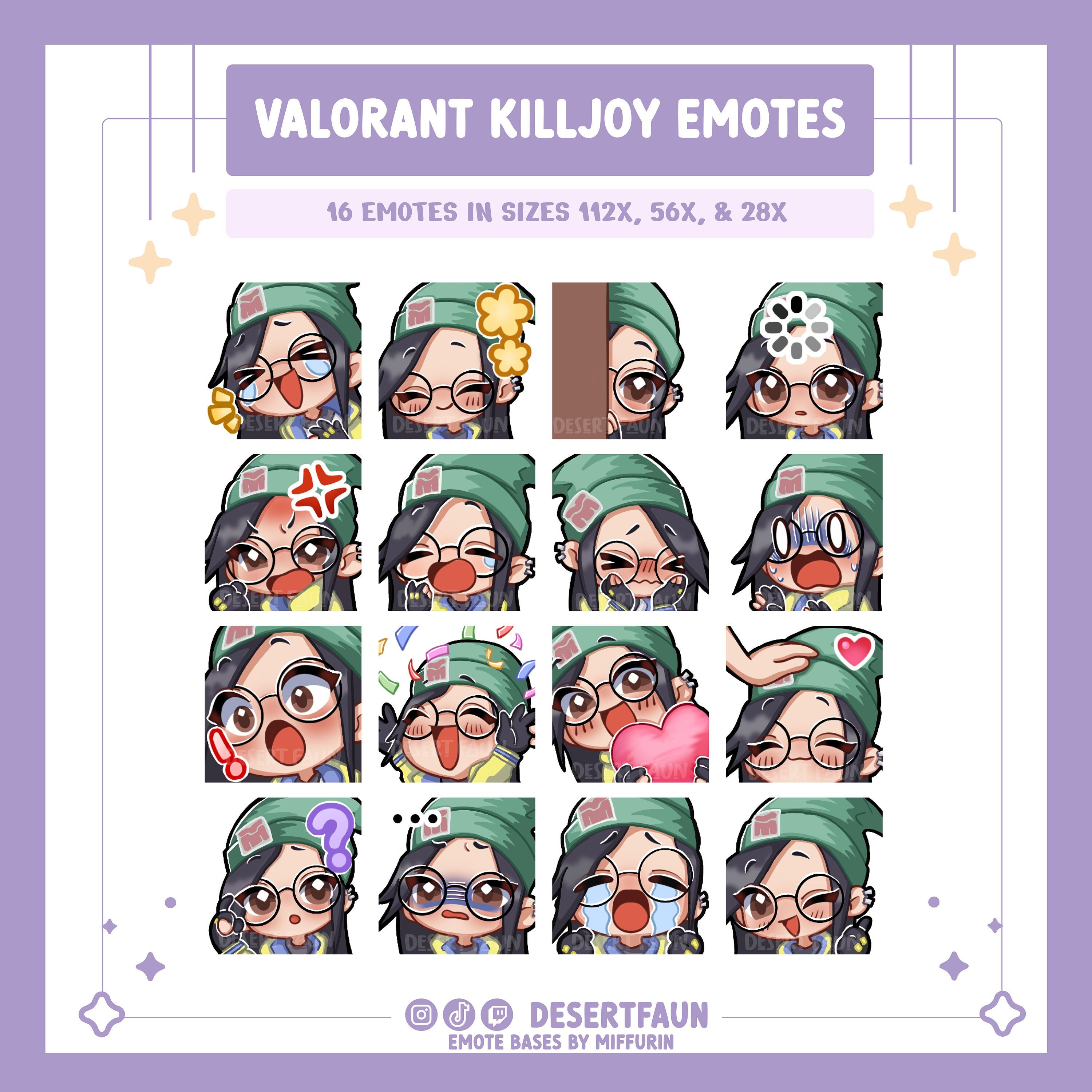 Valorant Killjoy Emotes - Twitch, Discord, Youtube - Etsy Canada