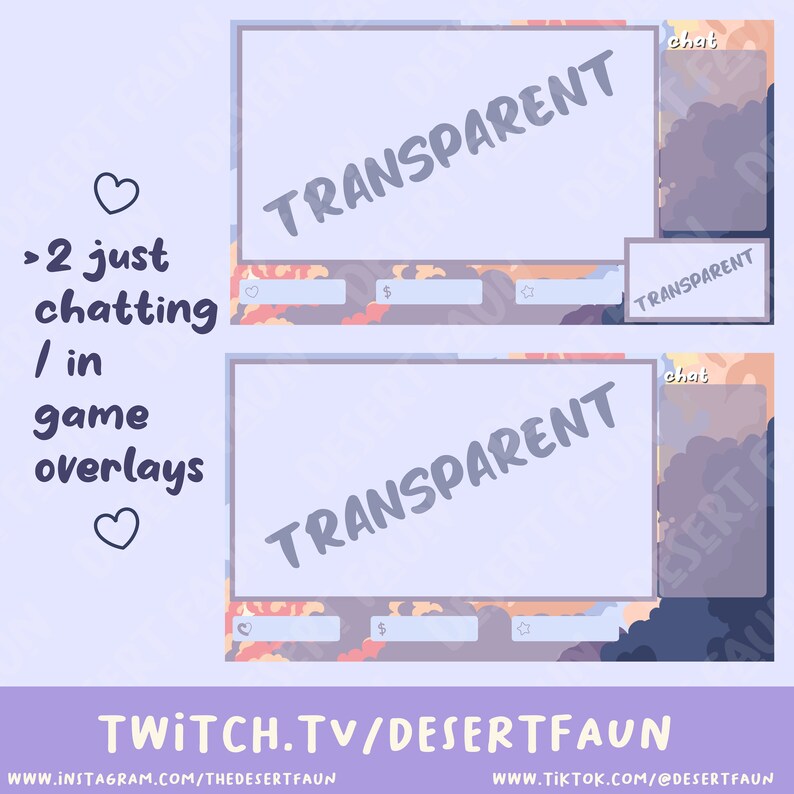 Moonlight Fairy Twitch Overlay Pack: Animated Scenes (digital Download ...
