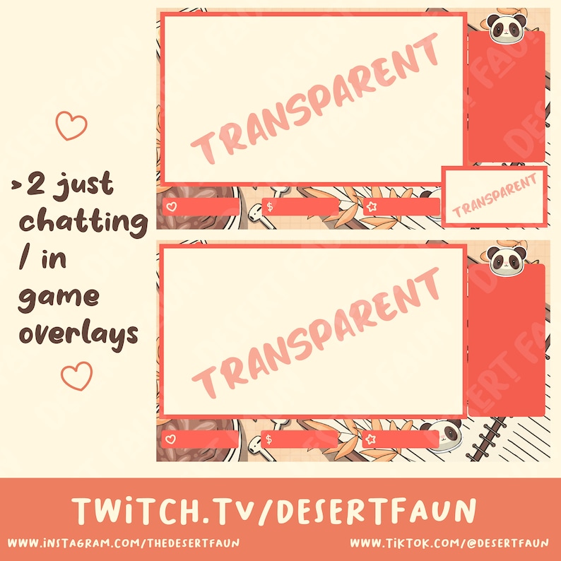 Animated Panda Lofi Gaming Desk Switch Twitch Overlays and Scenes ...