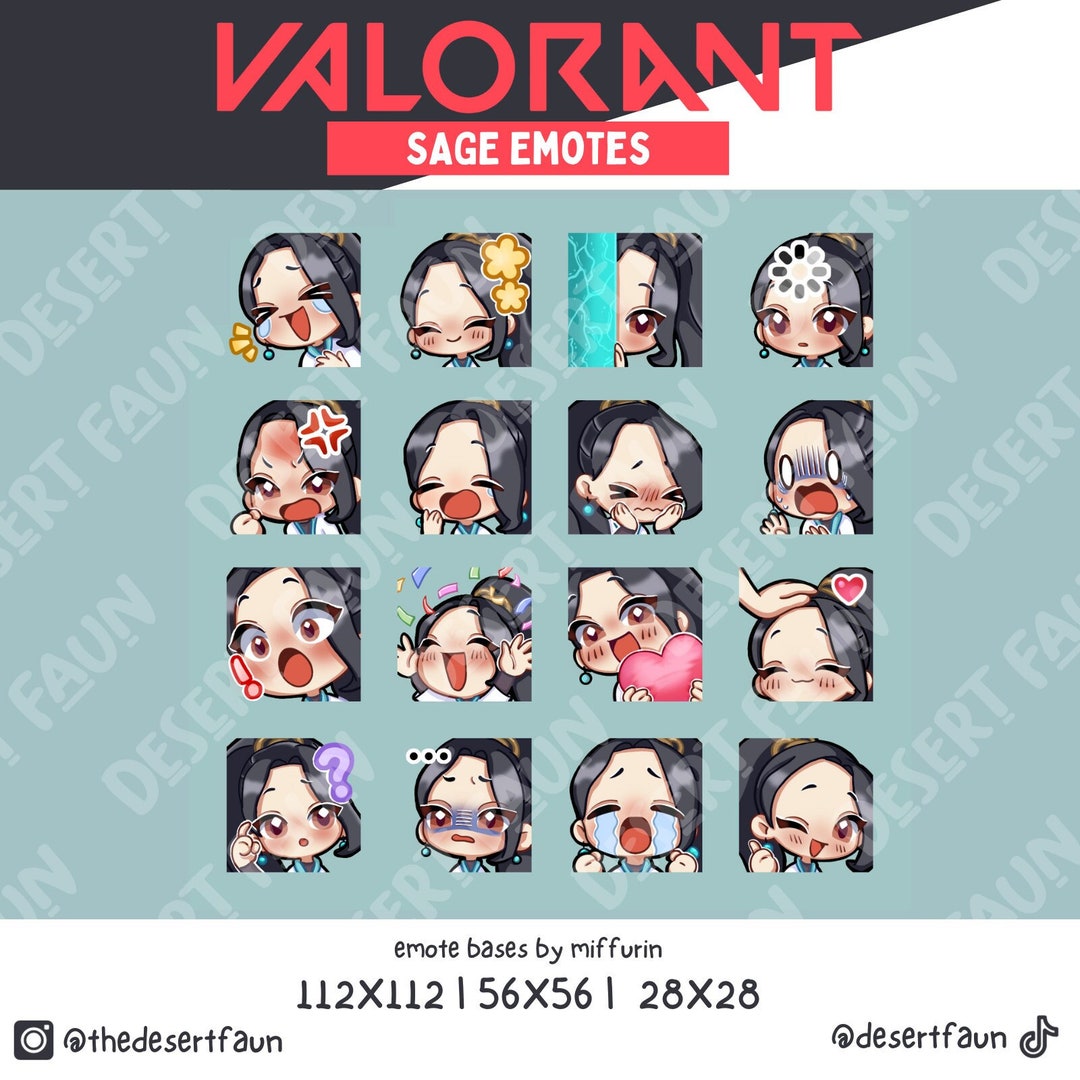 Valorant Sage Emotes Twitch Discord Youtube - Etsy UK