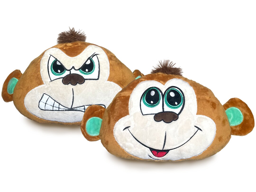 Monkey Mood Plush Pillow - Etsy