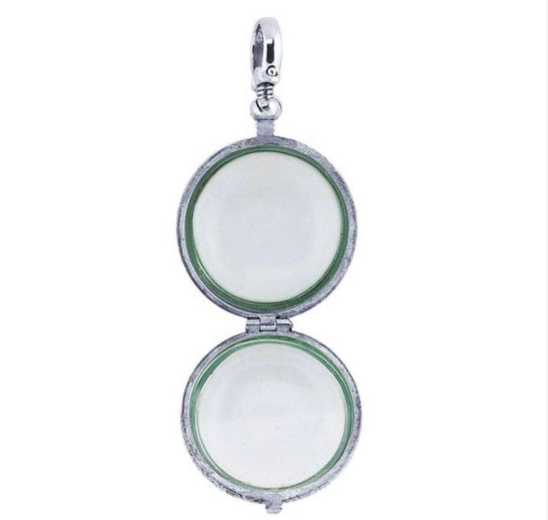 Sterling Silver and Glass Keepsake Locket With 20” Silver Rope Chain ...