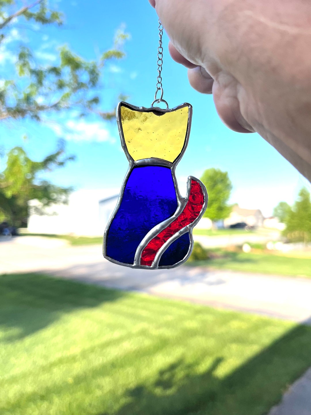 Little Scrappy Kitty Sun Catcher - Etsy