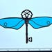 Stained Glass Skeleton Key Dragonfly Sun Catcher - Etsy