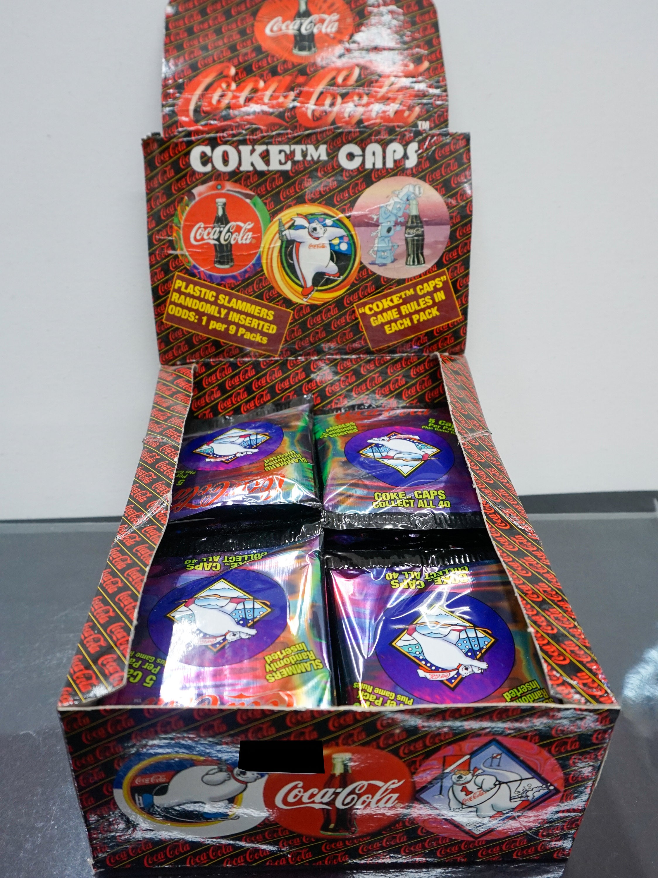 Packs of Coca Cola Coke Caps Pogs Milk Caps Slammers 19951 Single Pack ...