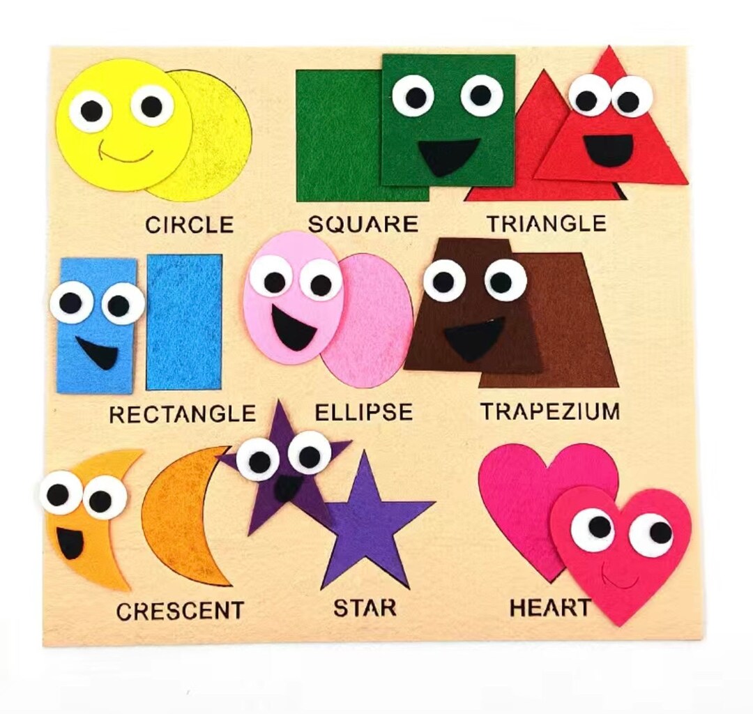 Color Shape Sorting Learn & Play Mat, Montessori Matching, Shape Sorter ...
