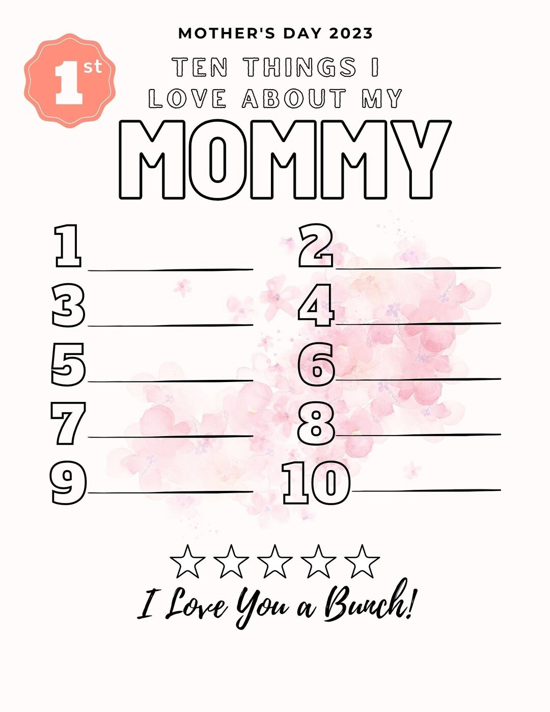 Printable Mother's Day Gift. Coloring Page Gift for Mom - Etsy
