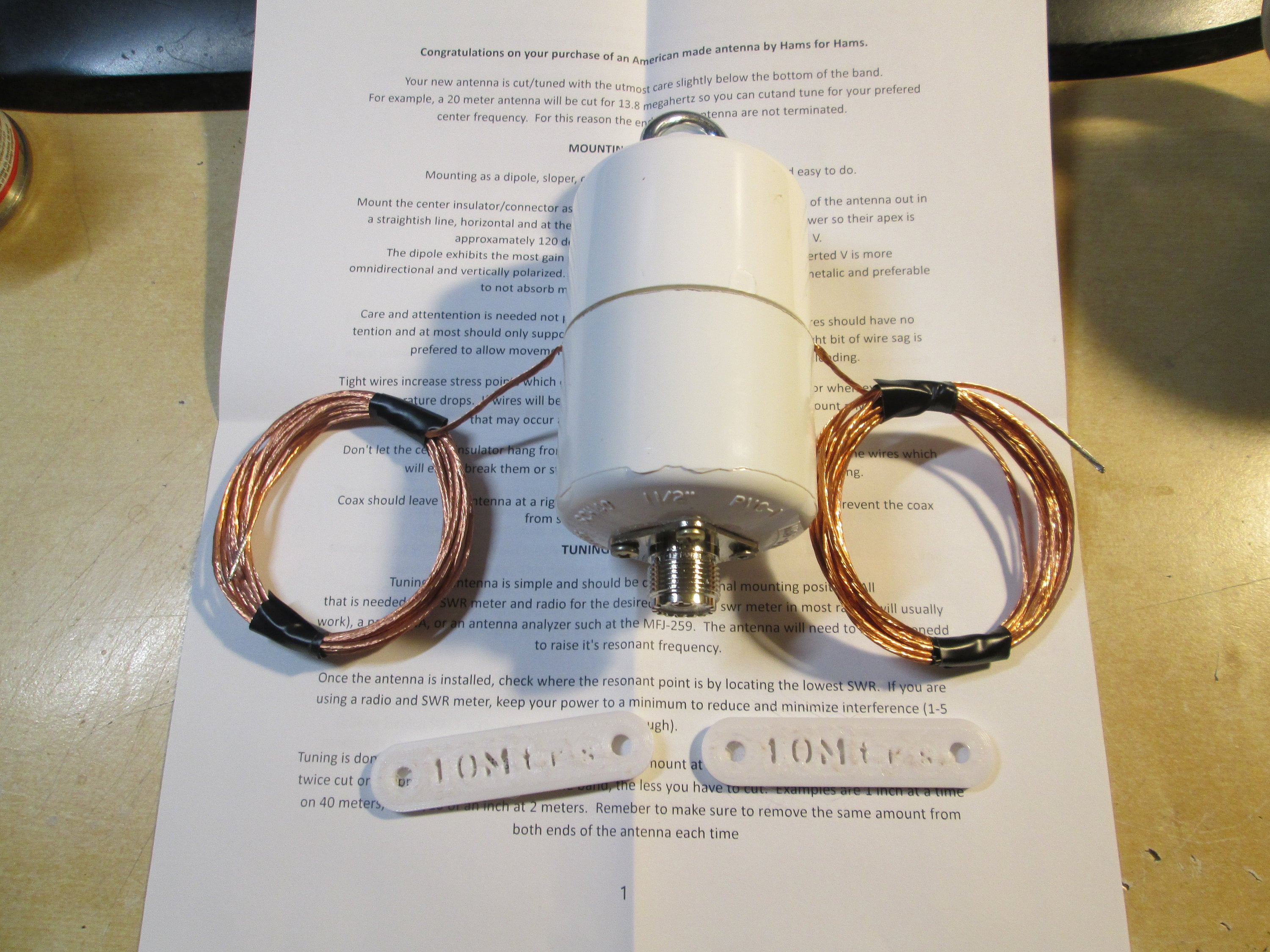 6meter/50mhz 1/2 Wave Dipole Antenna for Amateur/ham Radio - Etsy