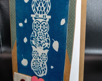 Simply Elegant, Holiday 5x7 Cyanotype Greeting Card, Blank, Top Quality ...