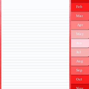 Red Digital Daily Planner Weekly Planner With Digital Stickers - Etsy