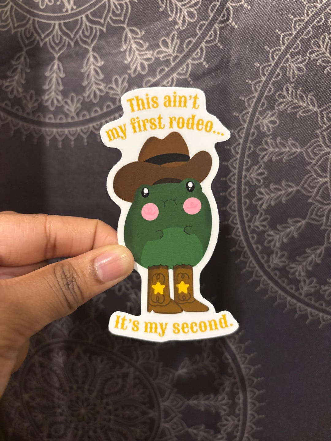Cowboy Frog Sticker: Funny Rodeo Laptop Decal - Etsy