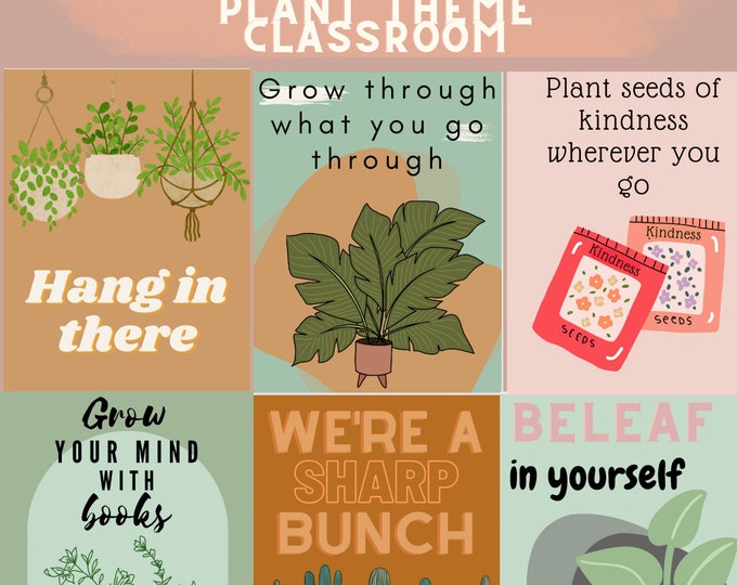 10 Plant Theme Classroom Posters - Etsy