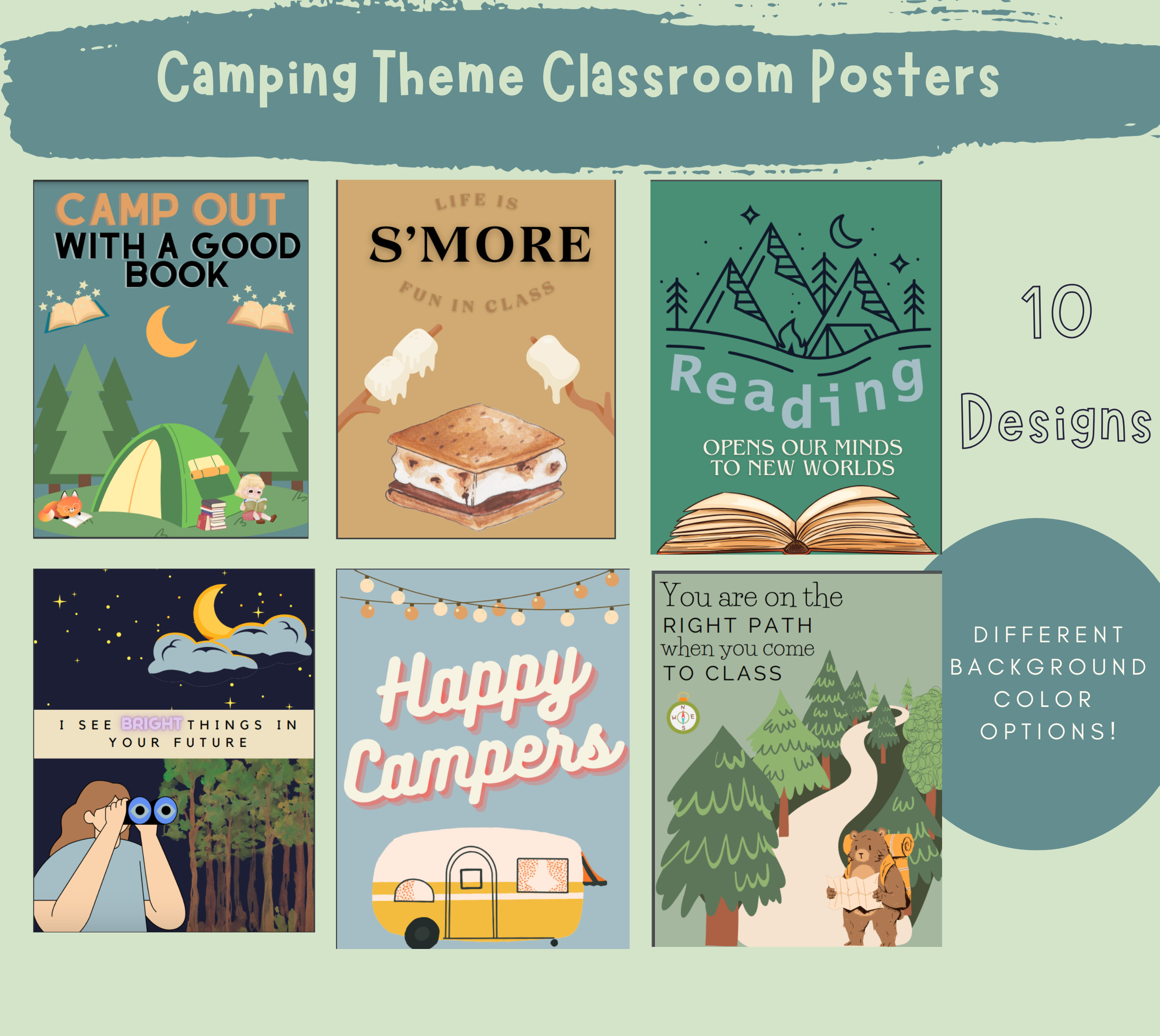 Camping Theme Classroom Posters - Etsy