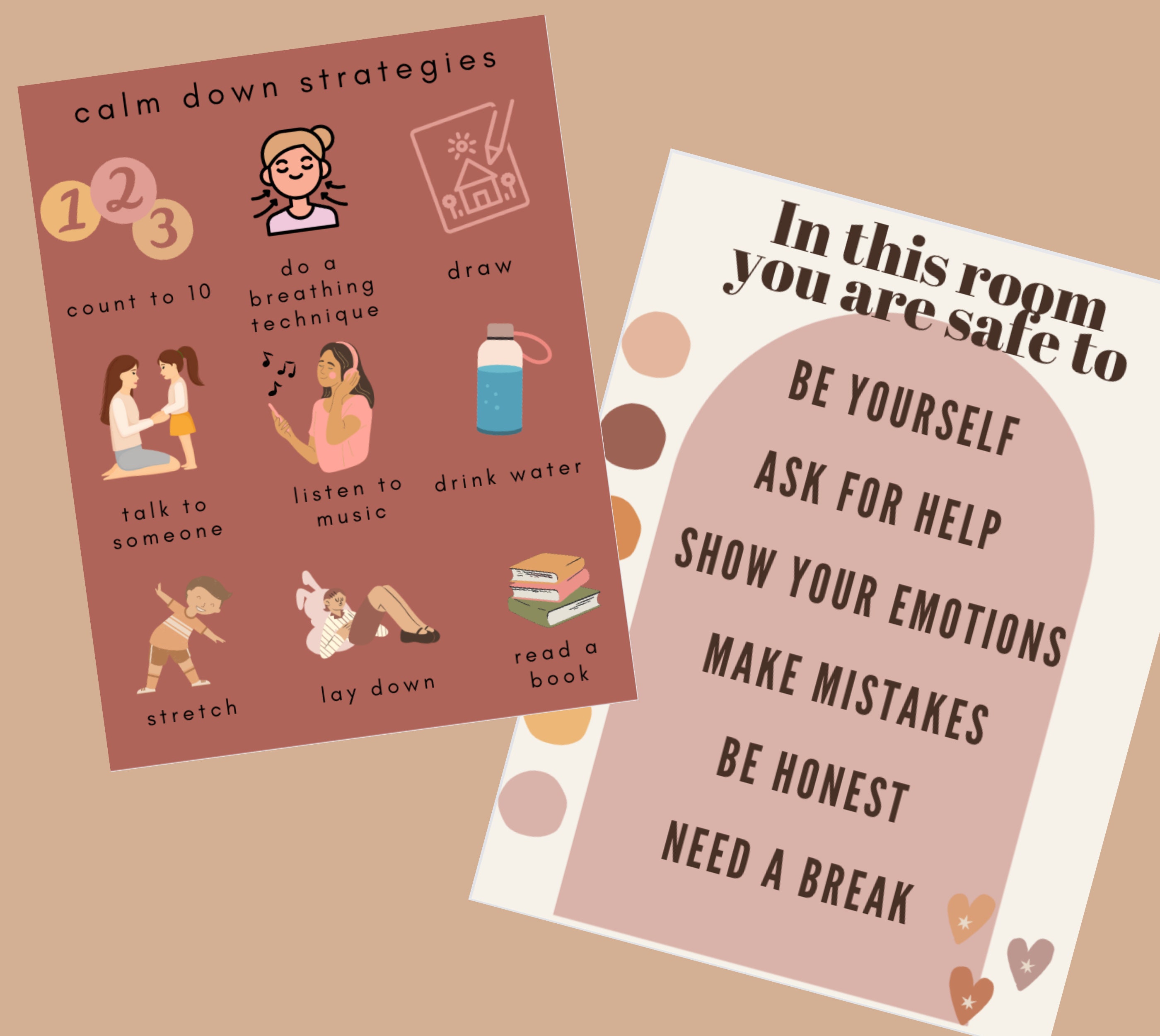 BOHO SEL Classroom Posters - Etsy