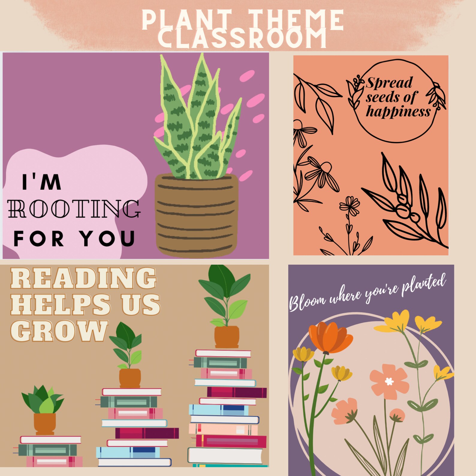 10 Plant Theme Classroom Posters - Etsy