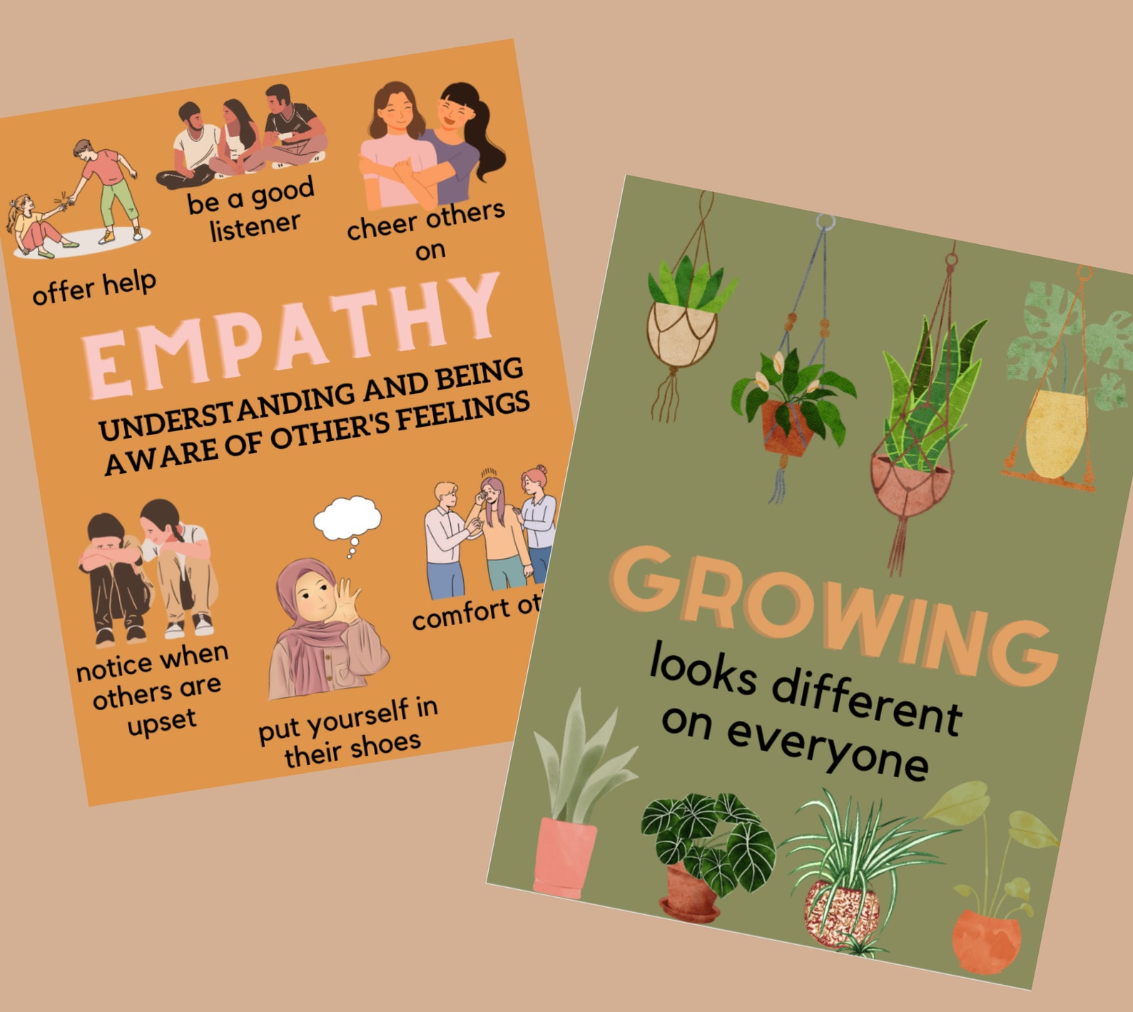 BOHO SEL Classroom Posters - Etsy