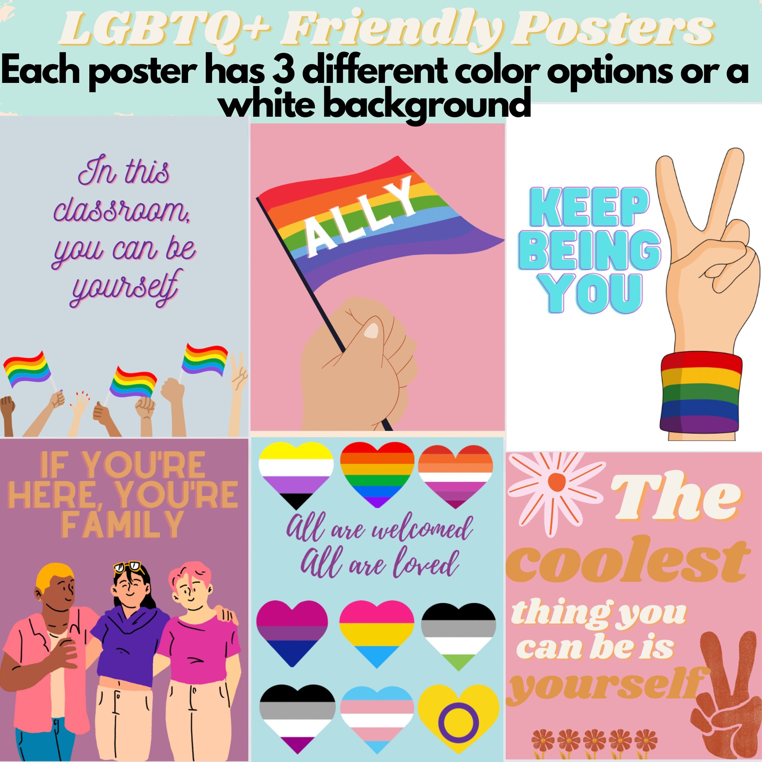 LGBTQ+ Friendly Posters - Etsy