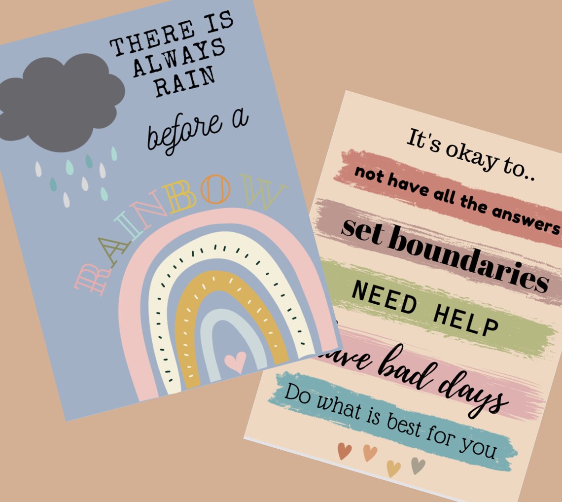 BOHO SEL Classroom Posters - Etsy