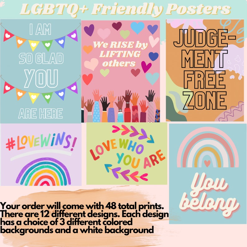 LGBTQ+ Friendly Posters - Etsy