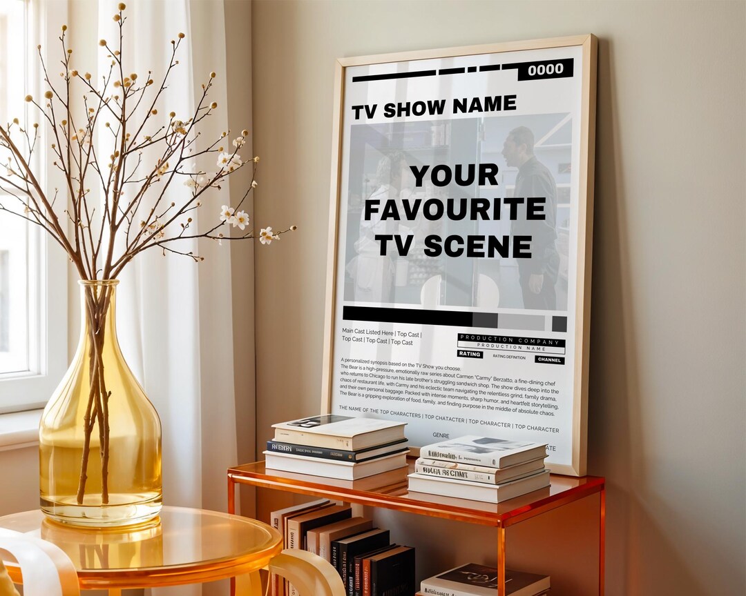 Custom TV Show Poster | Personalized Scene Print | TV Series Fan Art ...