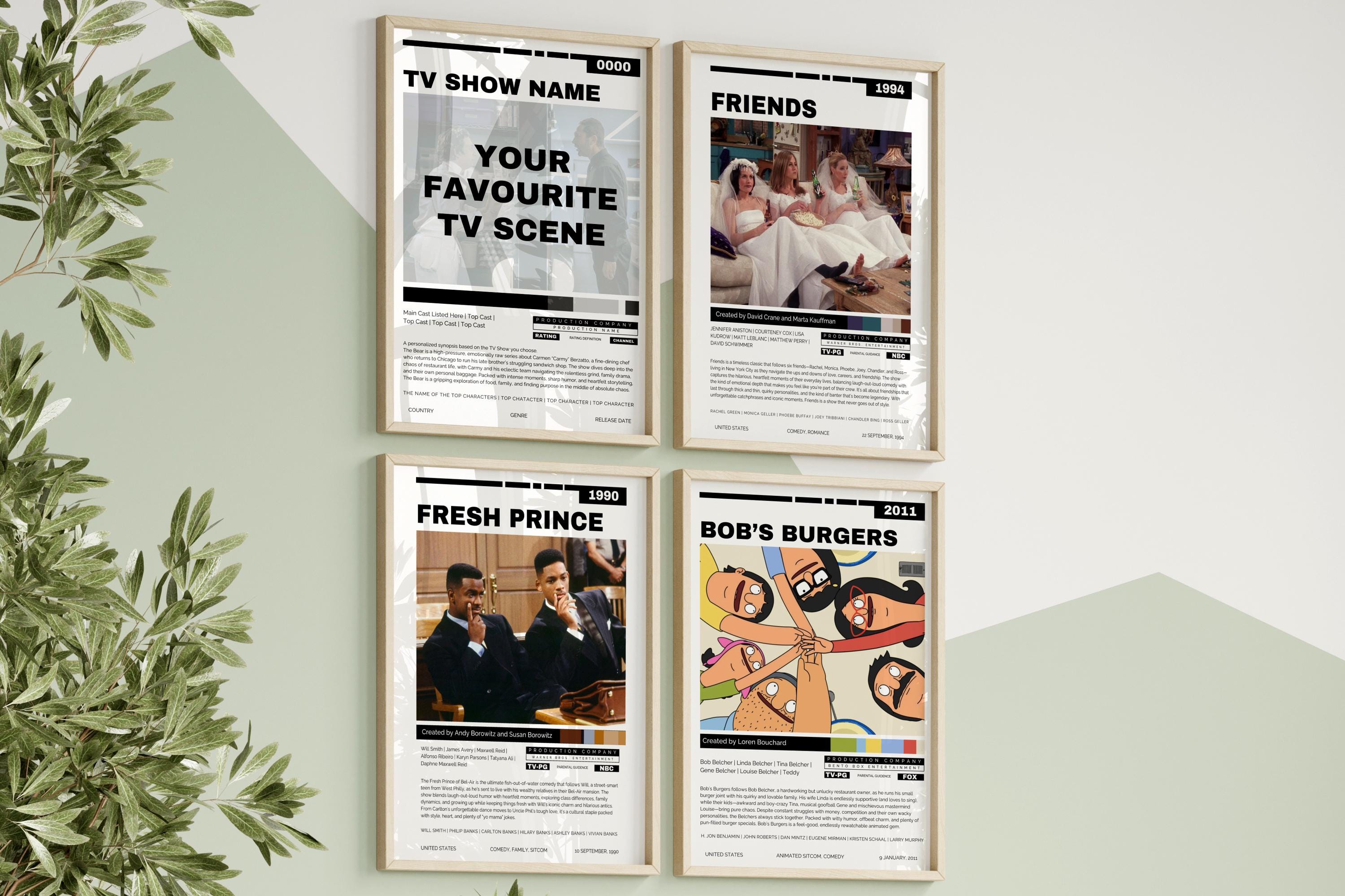 Custom TV Show Poster | Personalized Scene Print | TV Series Fan Art ...