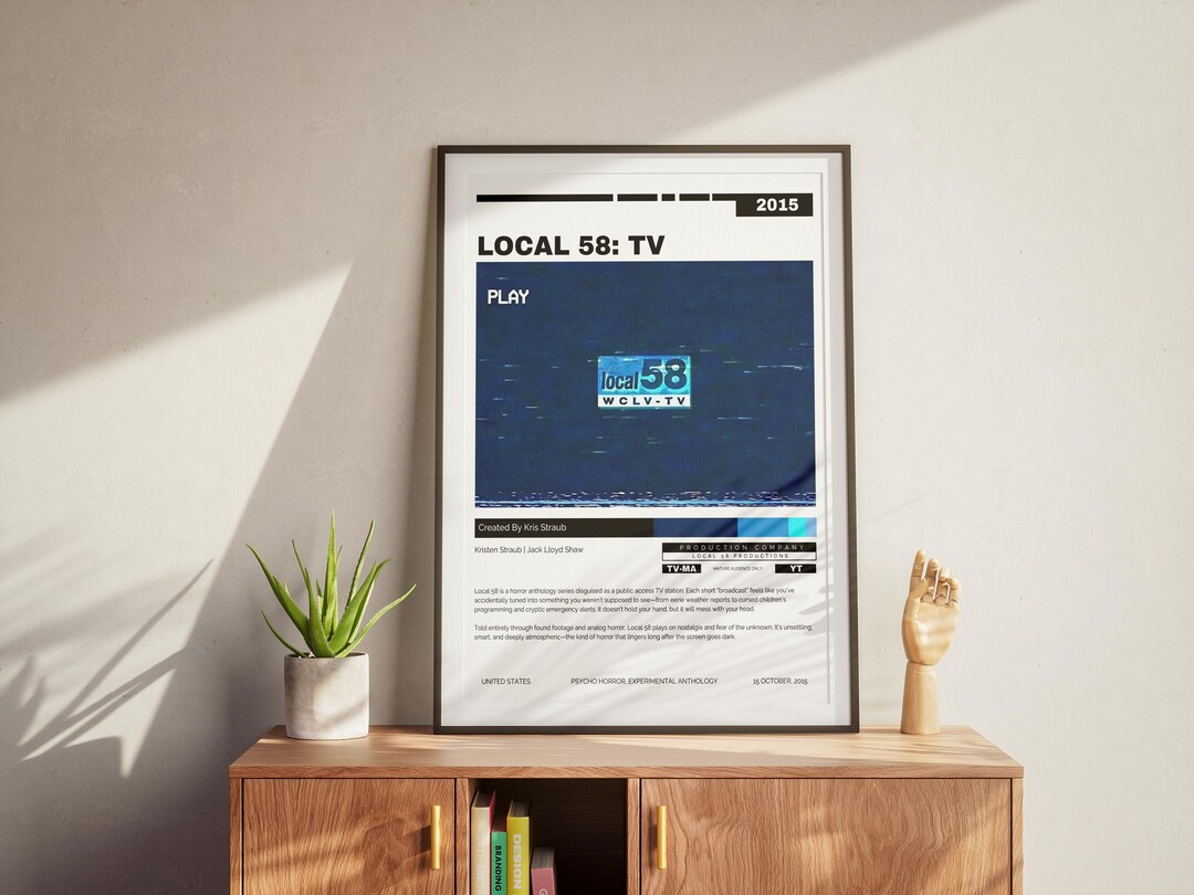 Local 58 TV Poster | Analog Horror Wall Art | Experimental Youtube ...