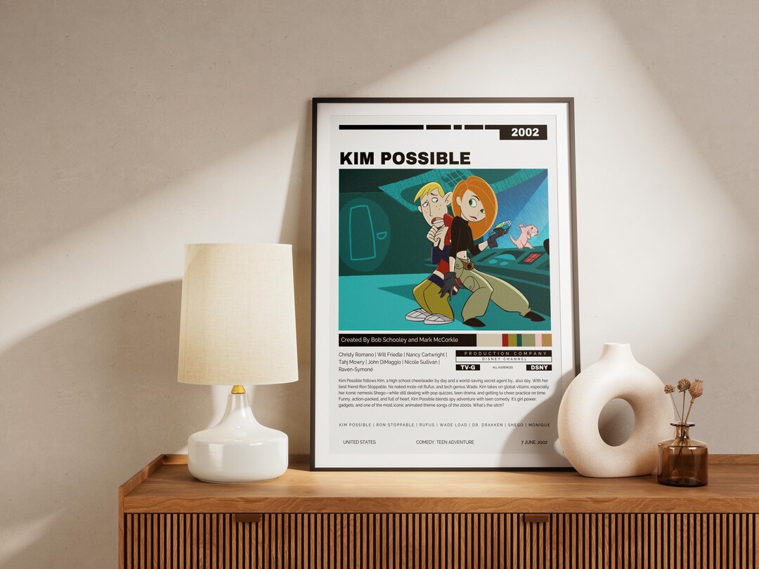 Kim Possible (2002) TV Poster | Disney Channel Printable Art | 2000s ...