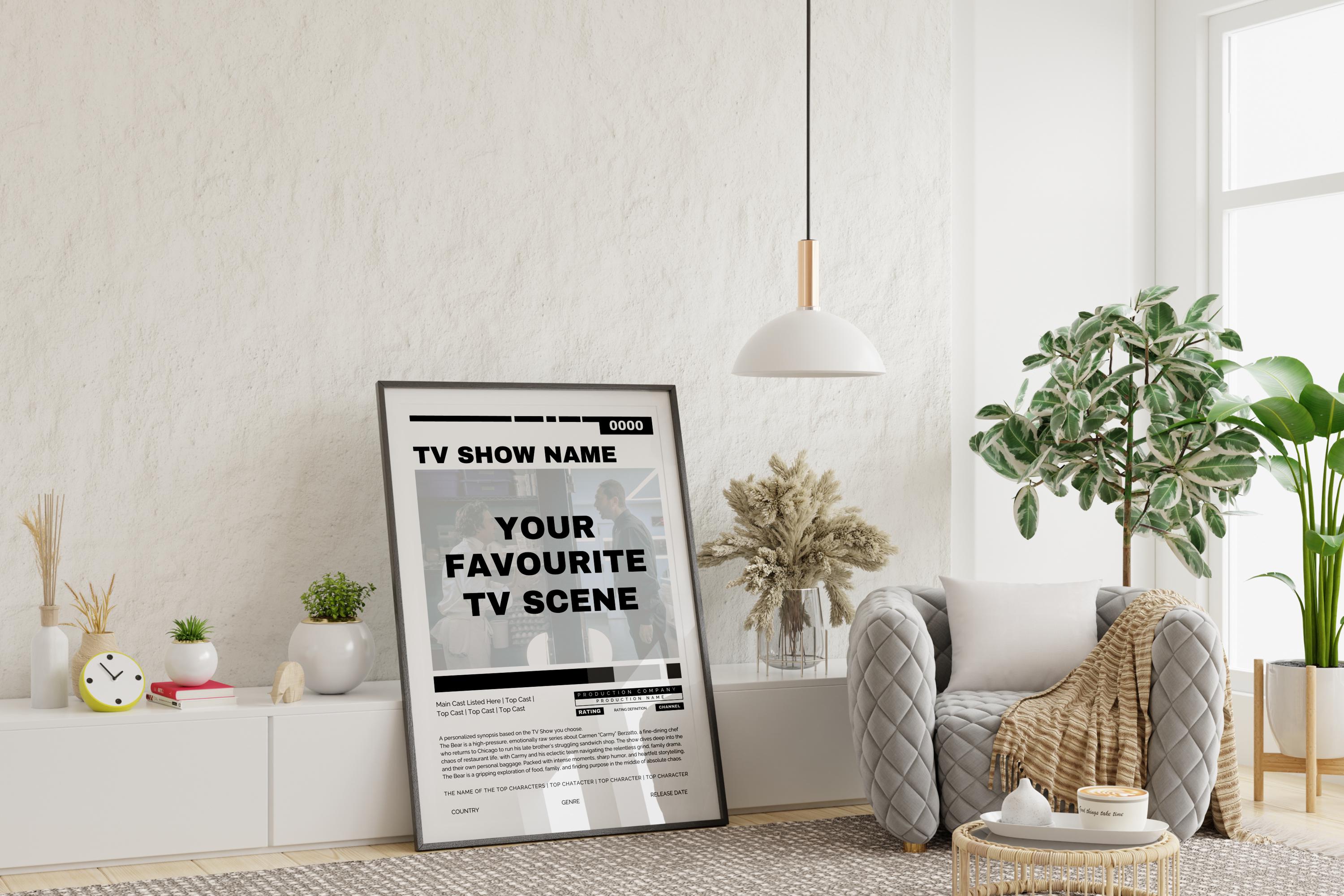 Custom TV Show Poster | Personalized Scene Print | TV Series Fan Art ...
