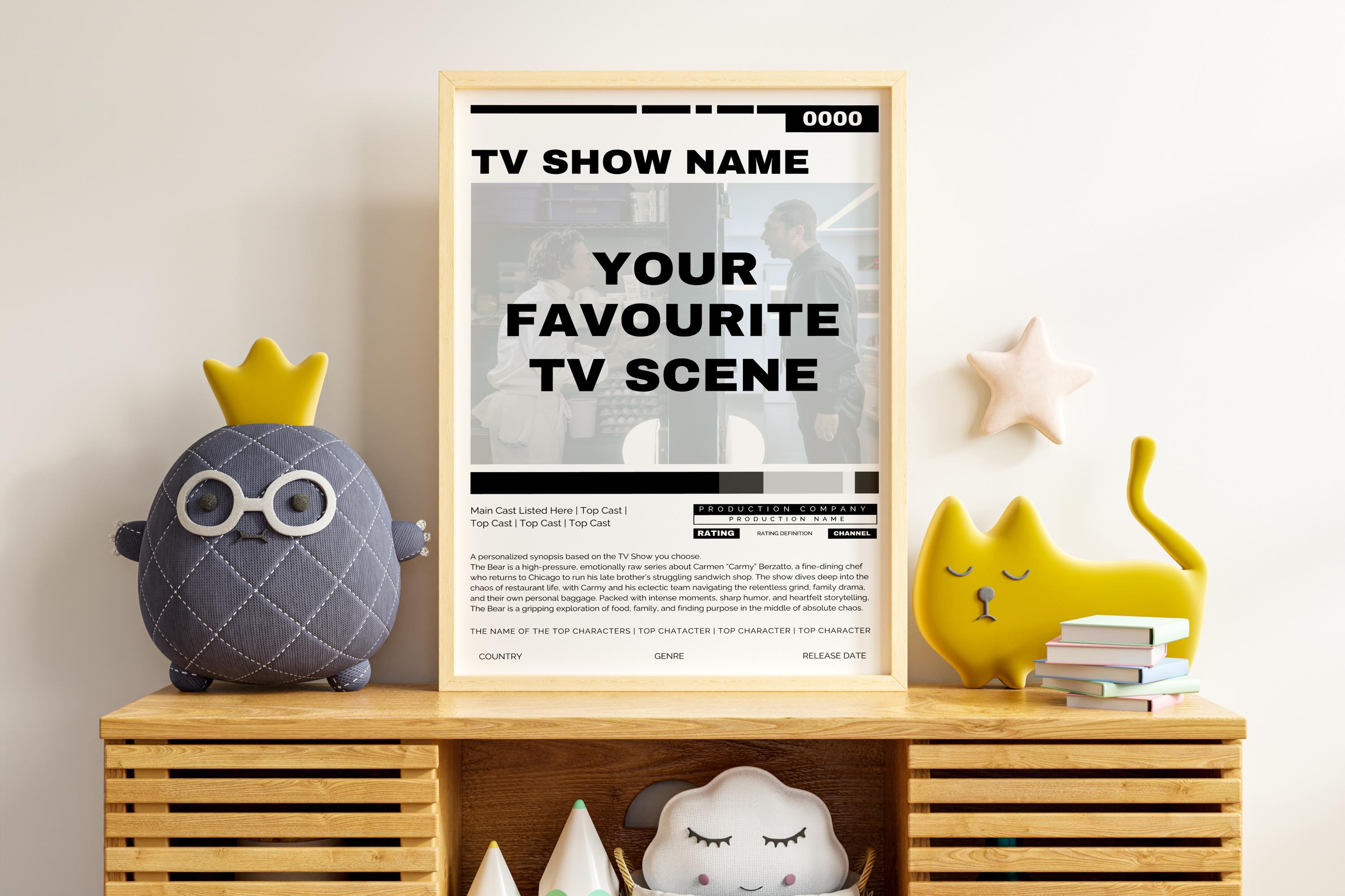 Custom TV Show Poster | Personalized Scene Print | TV Series Fan Art ...