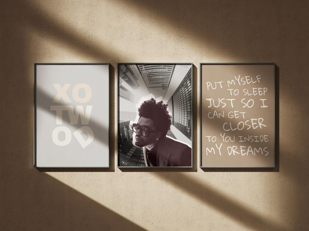 The Weeknd - 3 Poster Set | Music Wall Art | Lyric Print | Album ...