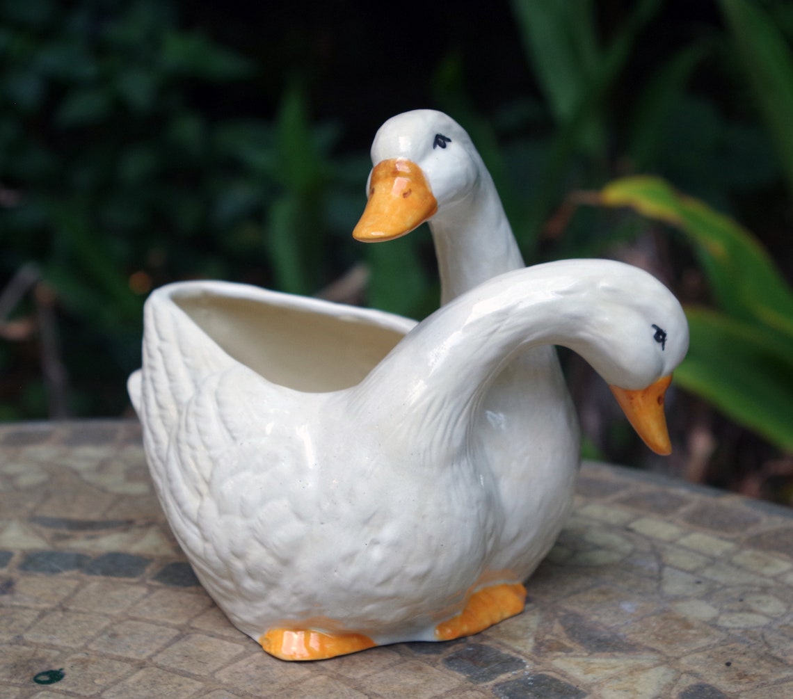 Double Headed Duck Planter - Etsy