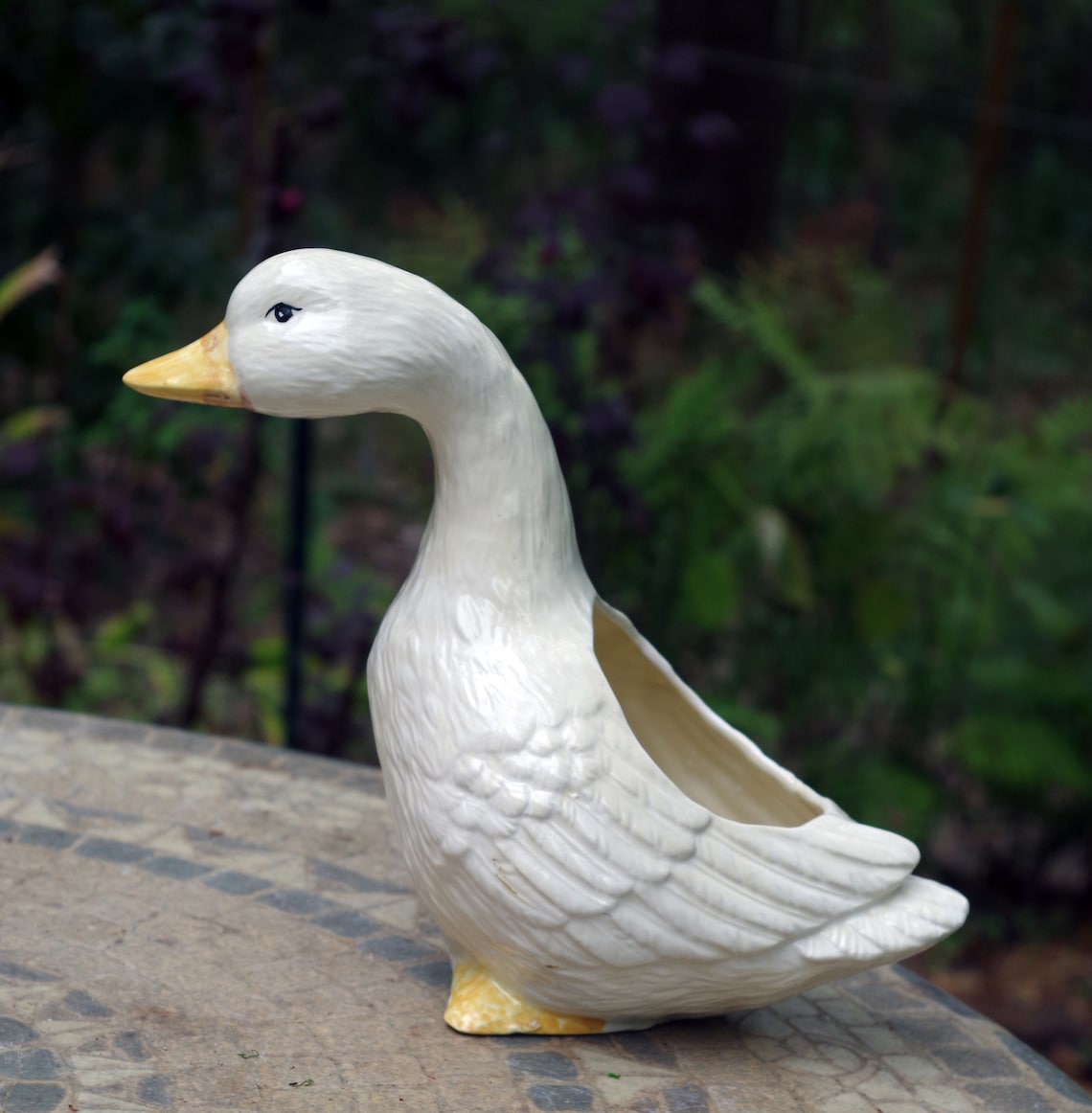 Duck /goose Planter Facing Left 11 Inch Ceramic - Etsy