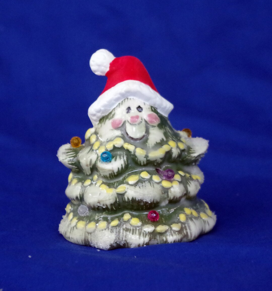 Ceramic Santa Hat Tree Lighted - Etsy