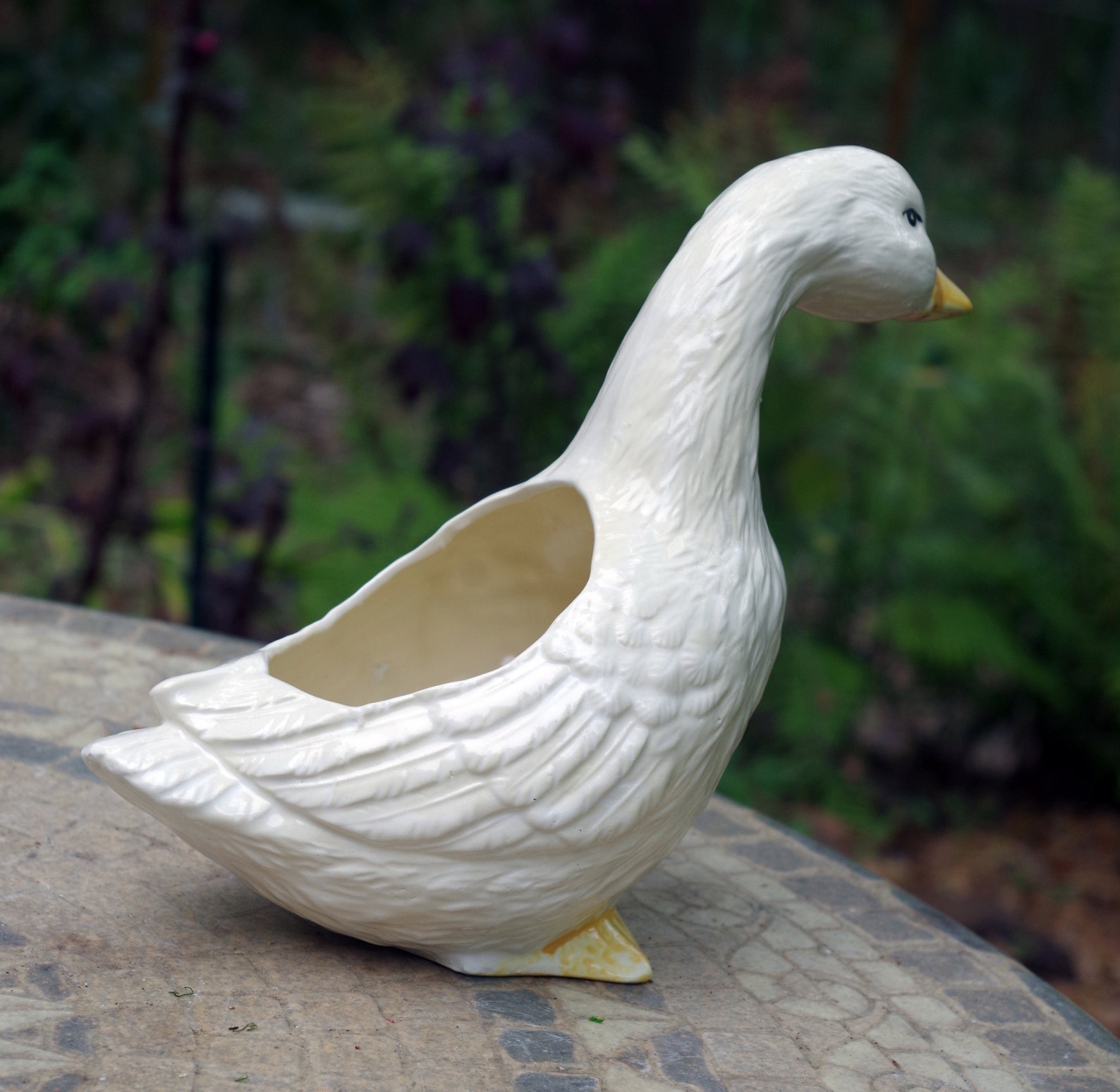 Duck /goose Planter Facing Left 11 Inch Ceramic - Etsy