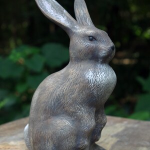 Rabbit Standing Figurine Hand Painted Ceramic - Etsy