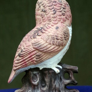 Barn Owl Figurine Hand Painted Ceramic - Etsy