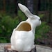 Ceramic Sitting Rabbit Plante - Etsy