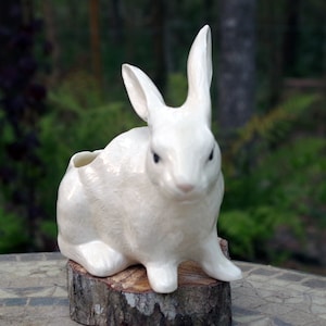 Rabbit Sitting Planter Ceramic - Etsy