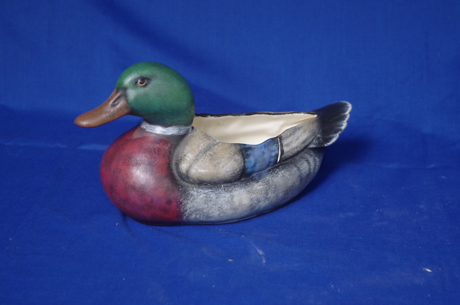 Vintage Mallard Duck Planter - Etsy