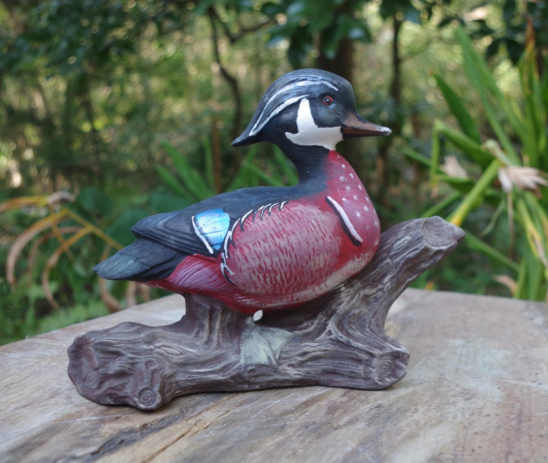 Wood Duck Realistic Hand Painted Figurine - Etsy