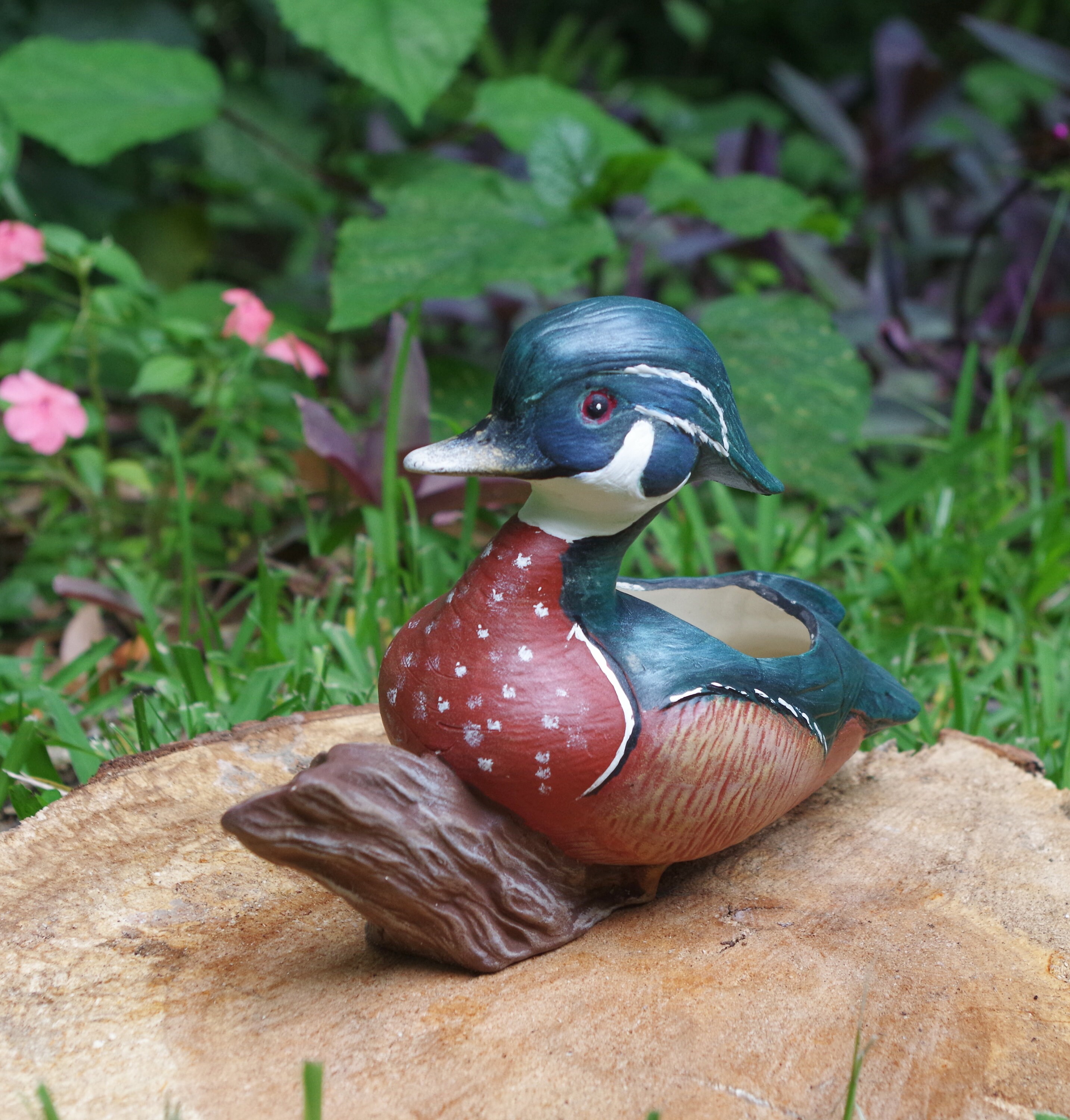Wood Duck Planter Ceramic Hand Painted - Etsy