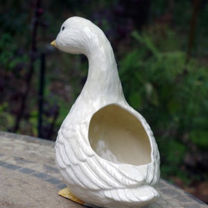 Duck /goose Planter Facing Left 11 Inch Ceramic - Etsy