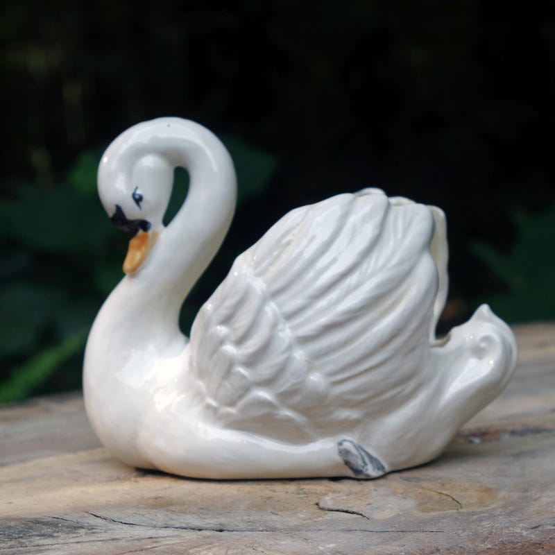 Ceramic Swan - Etsy