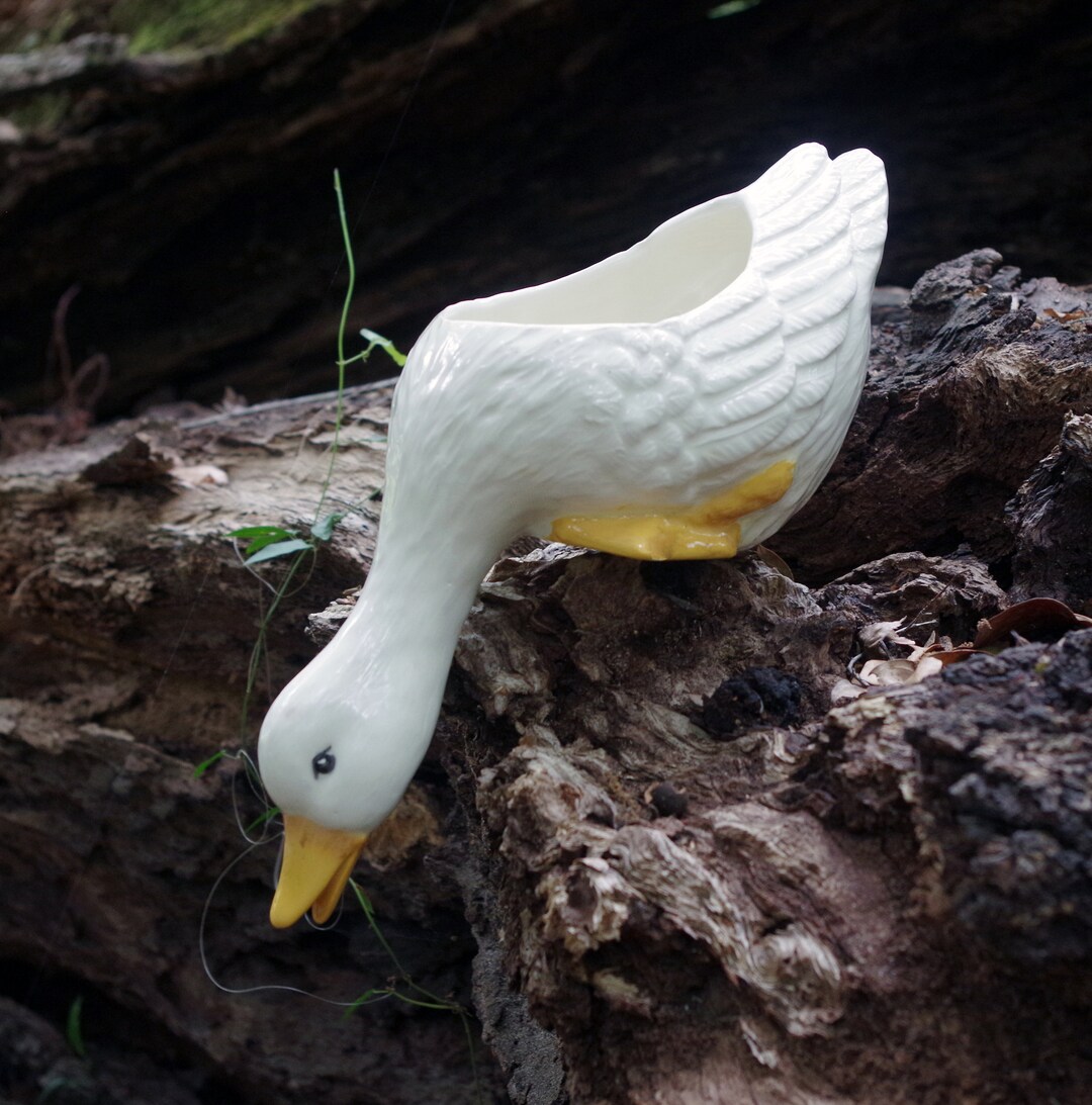 11 Inch Ceramic Shelf Duck Planter - Etsy