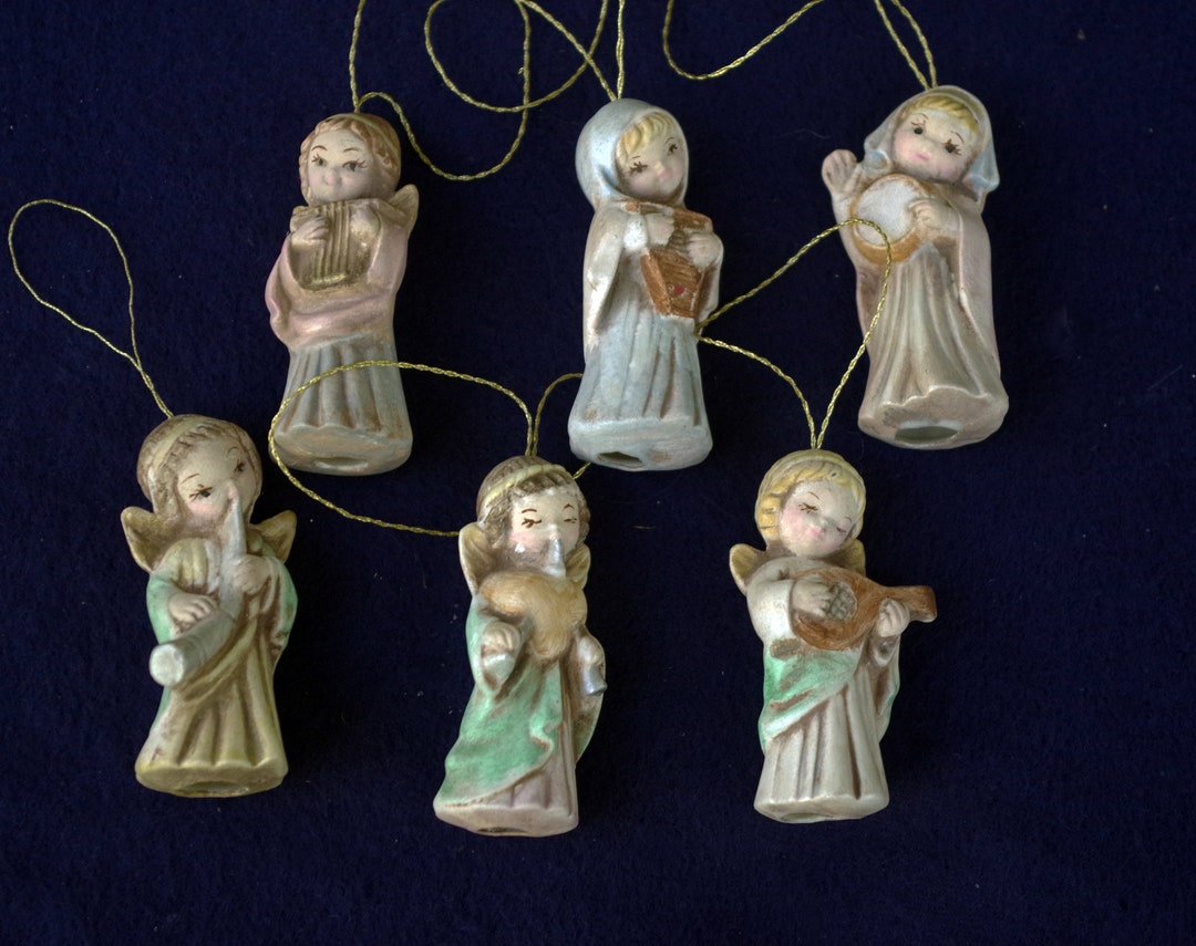 Set of 6 Ceramic Musical Angels & Nuns - Etsy