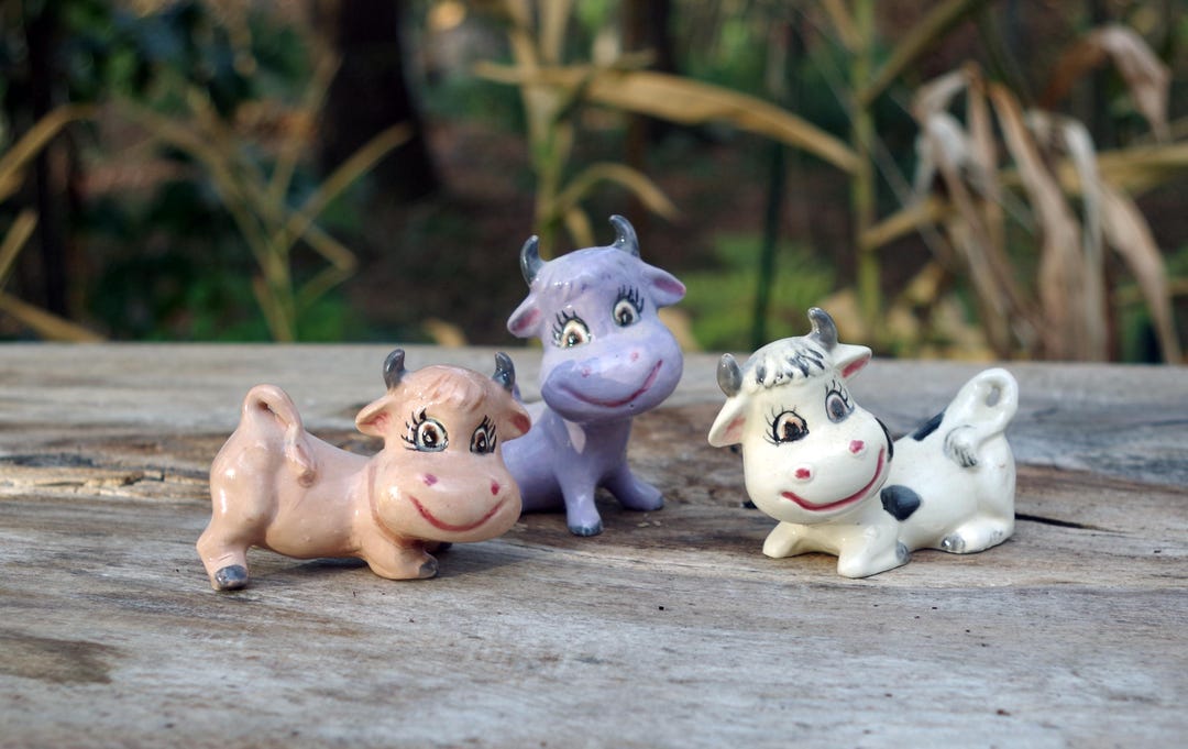 Happy Little Cows Figurines - Etsy