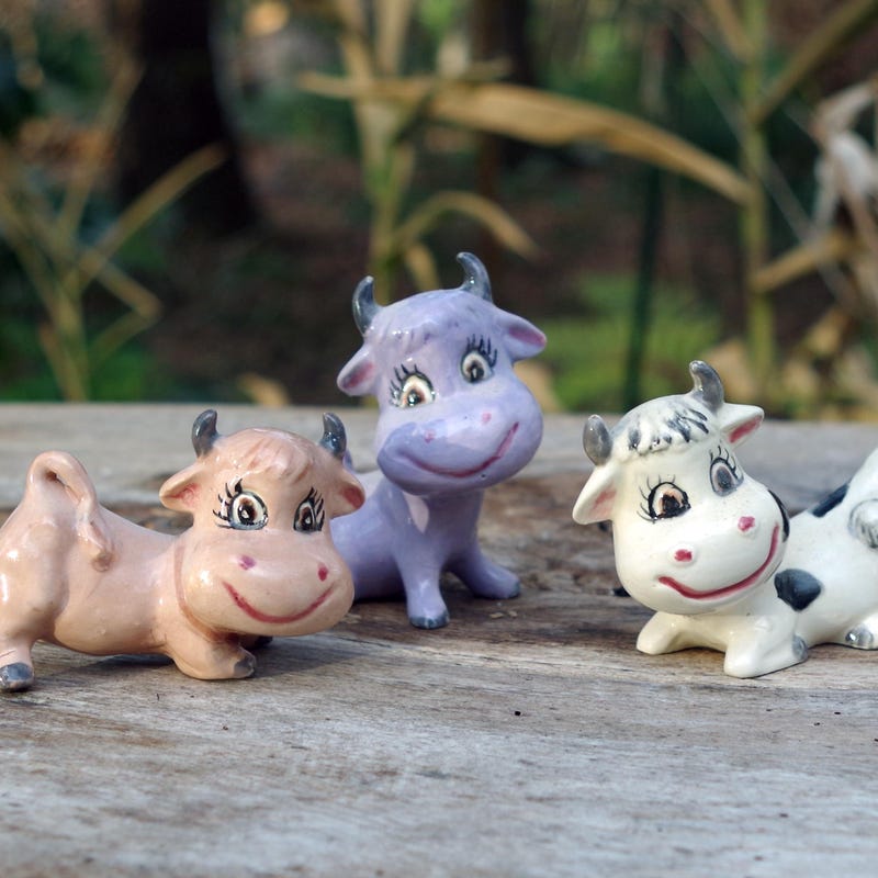 Cow Figurine - Etsy
