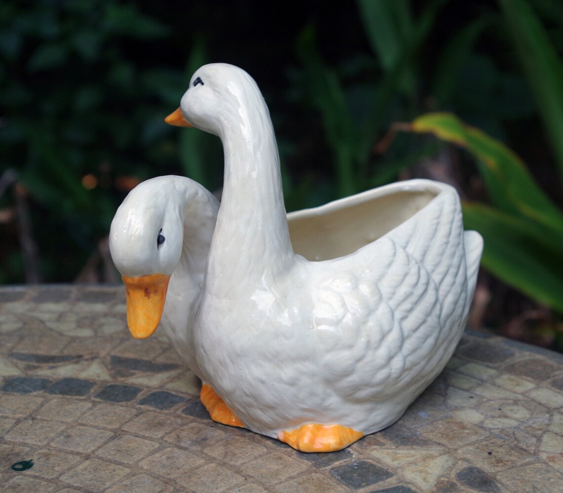 Double Headed Duck Planter - Etsy